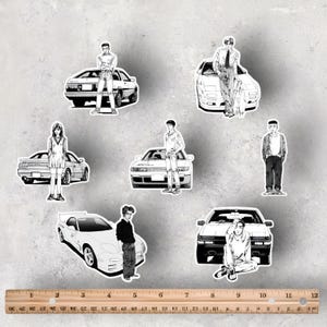Initial D (manga) Sticker Pack of 7. - Etsy
