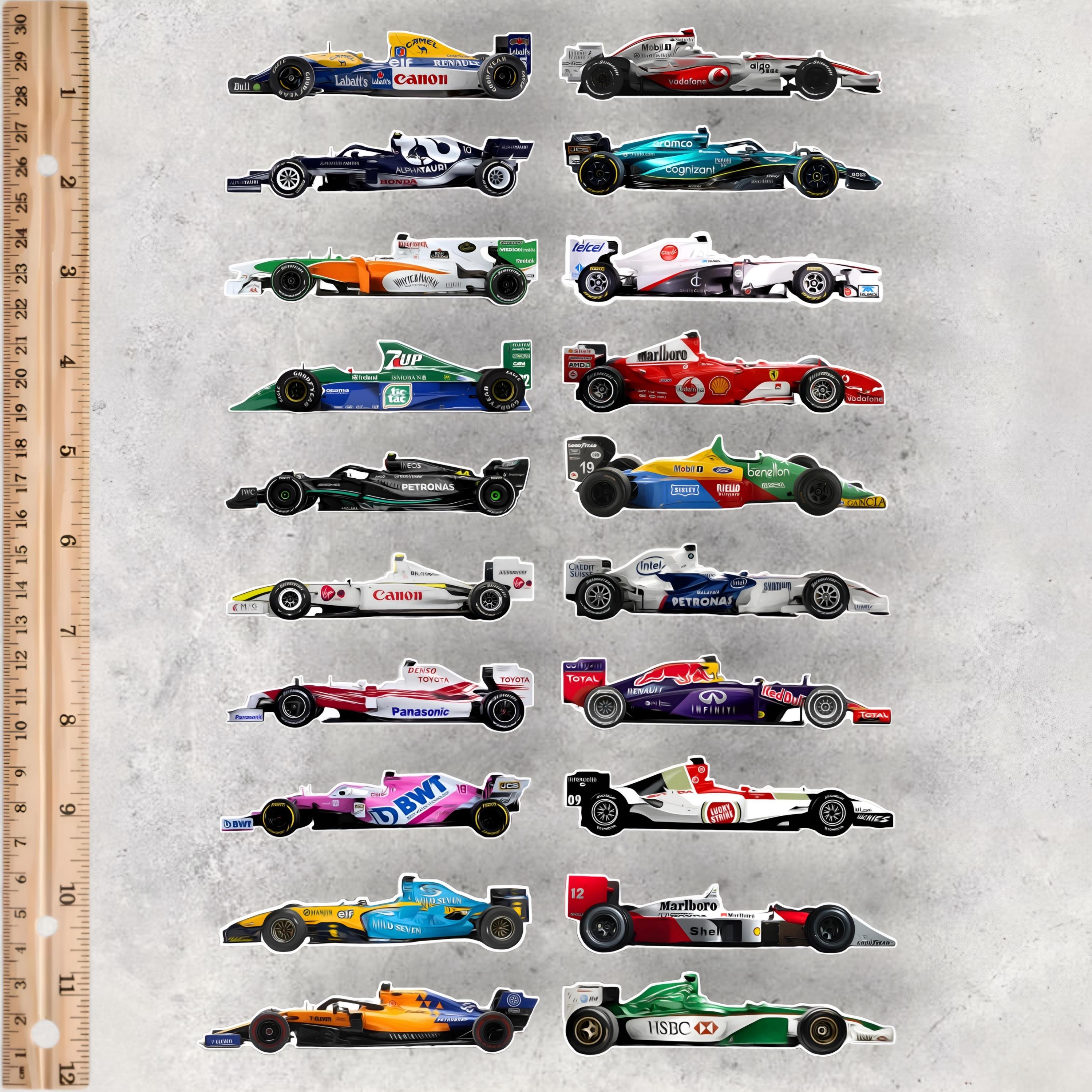 Mini F1 Car Sticker Pack of 20. - Etsy