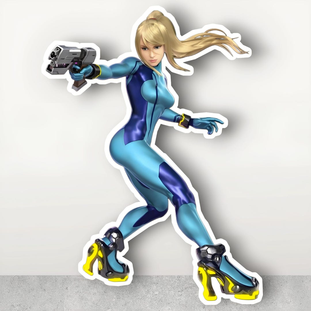 Metroid Sticker : Samus Aran (zero-suit) *pack of 2. - Etsy