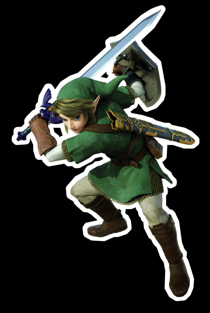 The Legend of Zelda Sticker : Link pack of 2. - Etsy