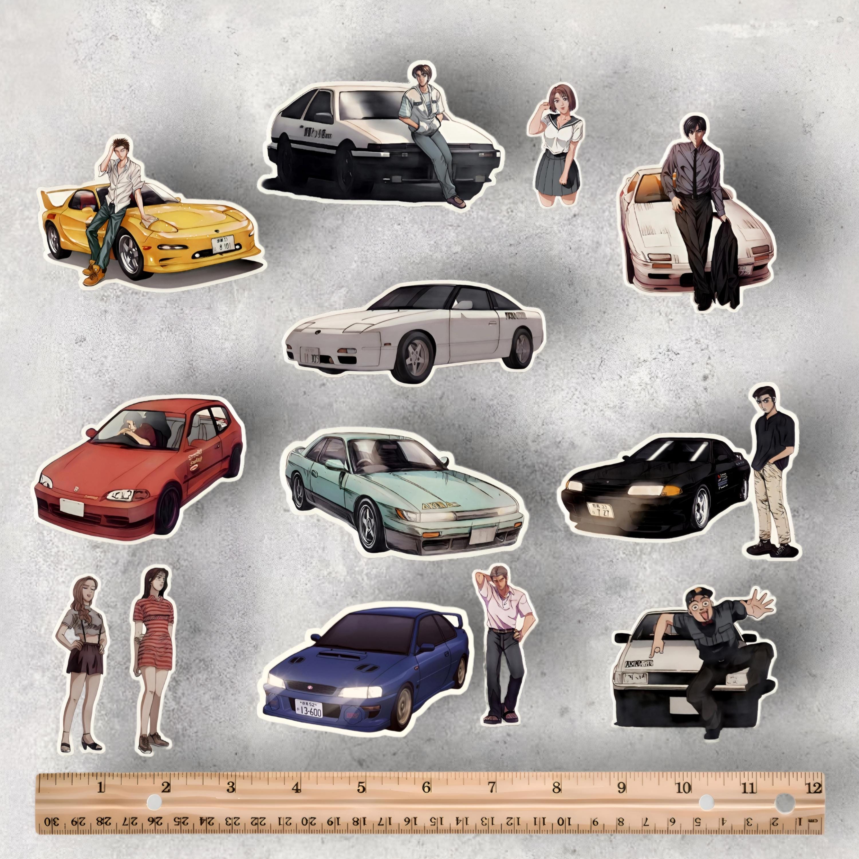 Initial D Characters Sticker Pack. - Etsy