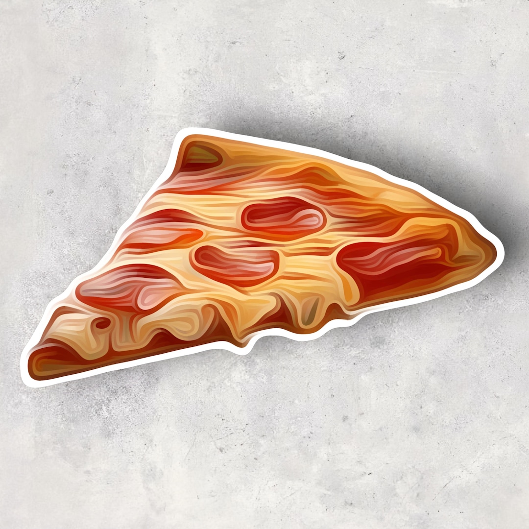 Pepperoni Slice lifesize Pizza Bumper Sticker / Decal. - Etsy