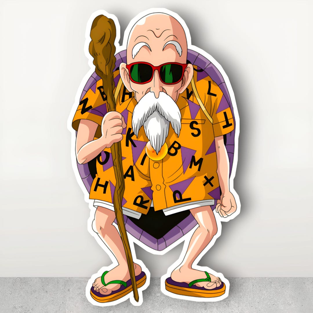 Dragon Ball Z Sticker : Master Roshi *pack of 3. - Etsy