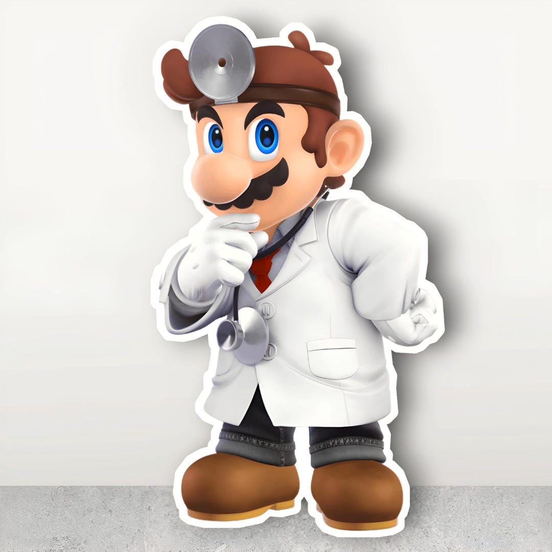 Nintendo Dr. Mario Decal - Retro Character Sticker for Gamers *pack of ...