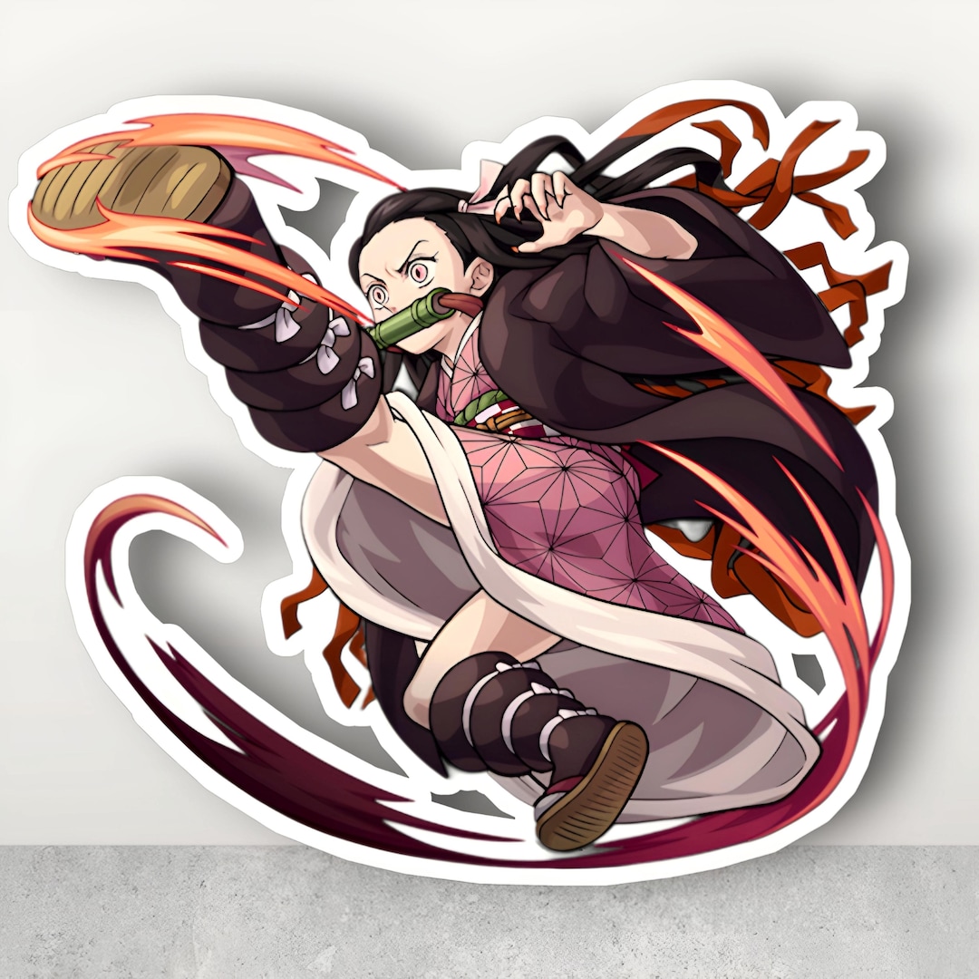 Nezuko Kamado Vinyl Sticker - Demon Slayer Anime Decal for Laptops ...