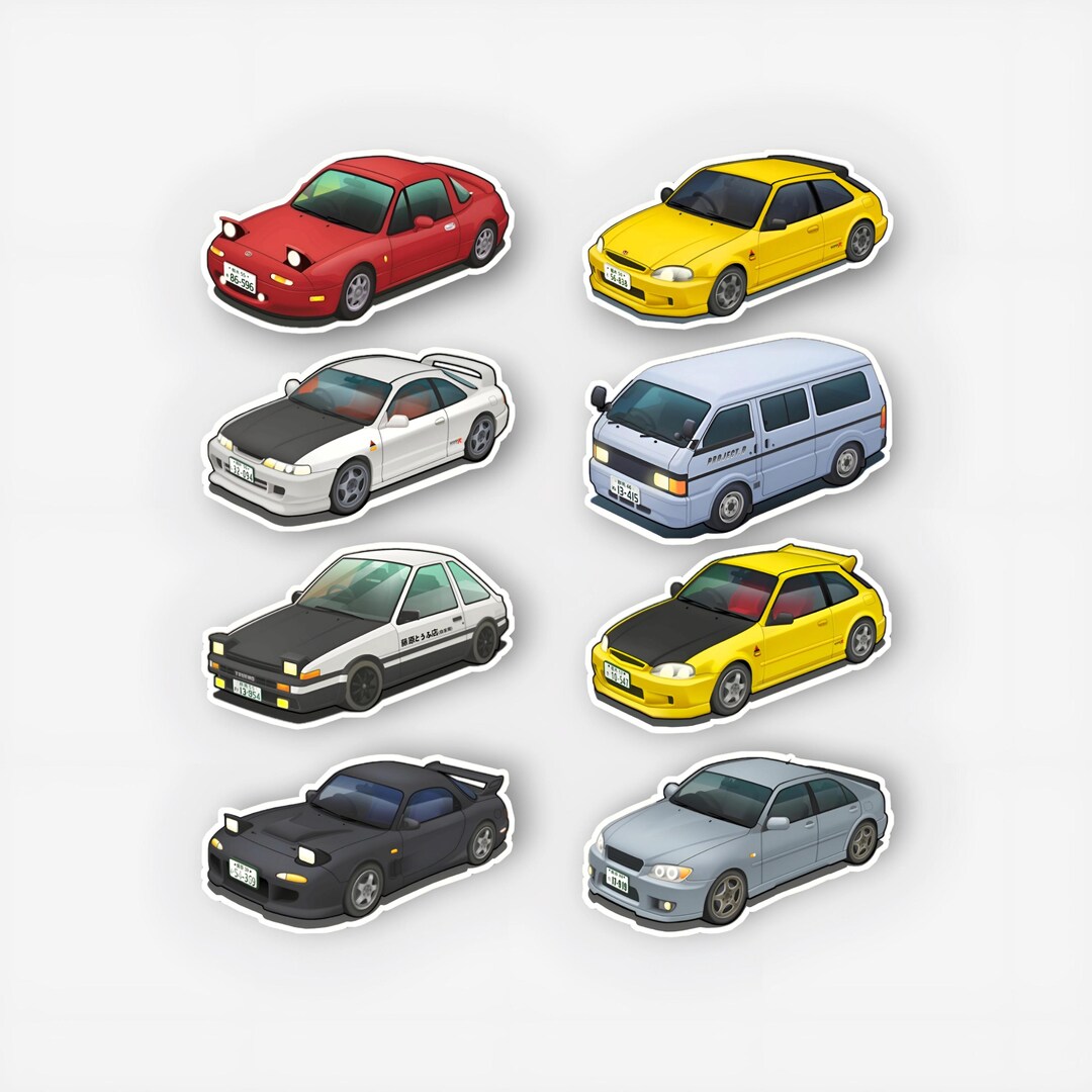 Initial D Stickers (3rd. Stage) Waterproof Vinyl Decals *pack of 8. - Etsy