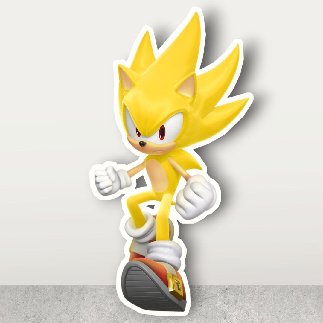 Sonic the Hedgehog Vinyl Sticker : Super Sonic Fun Decal for Laptop ...