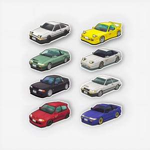 Initial D Stickers (1st. Stage) Waterproof Vinyl Decals *pack of 8. - Etsy