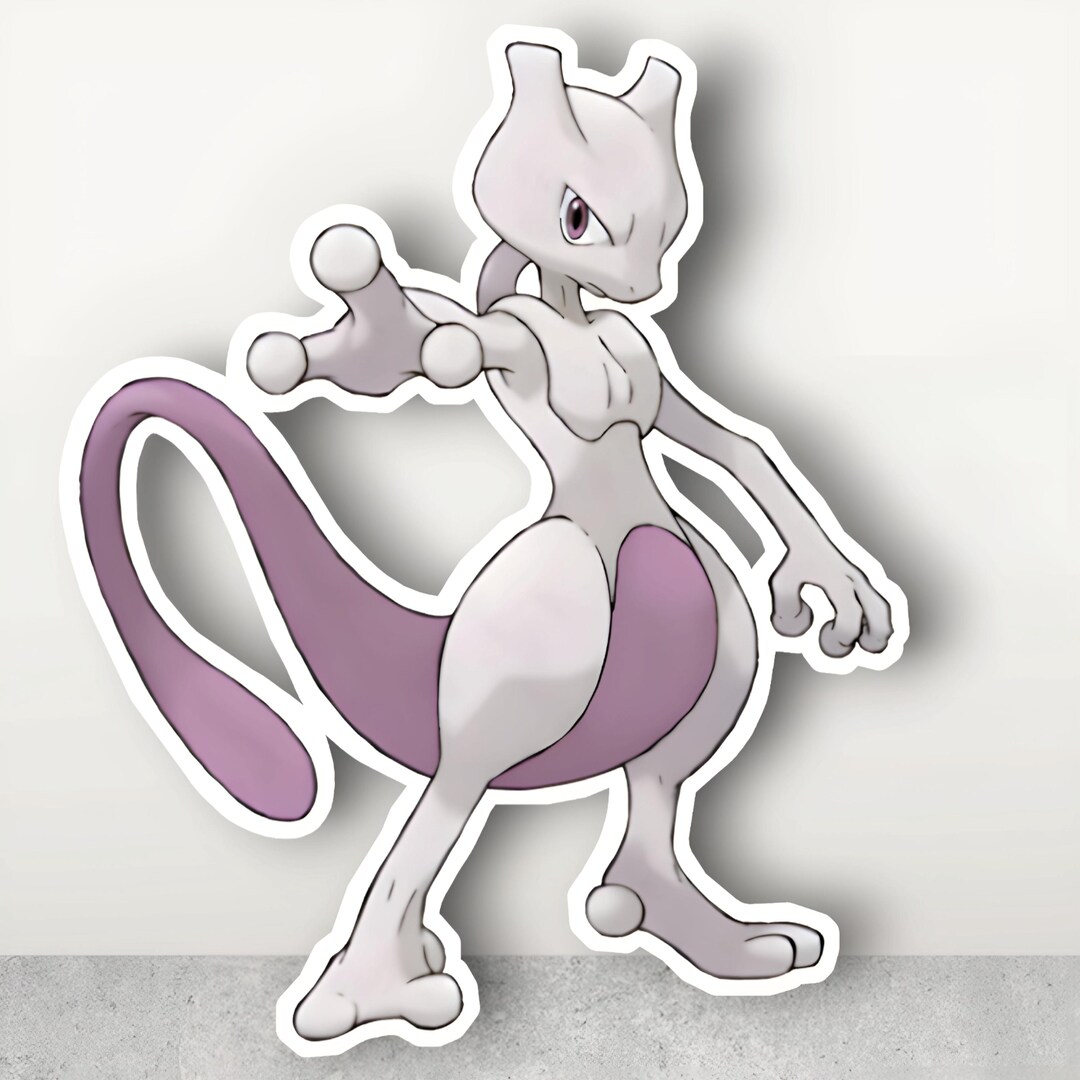 Pokemon Sticker : Mewtwo pack of 2. - Etsy
