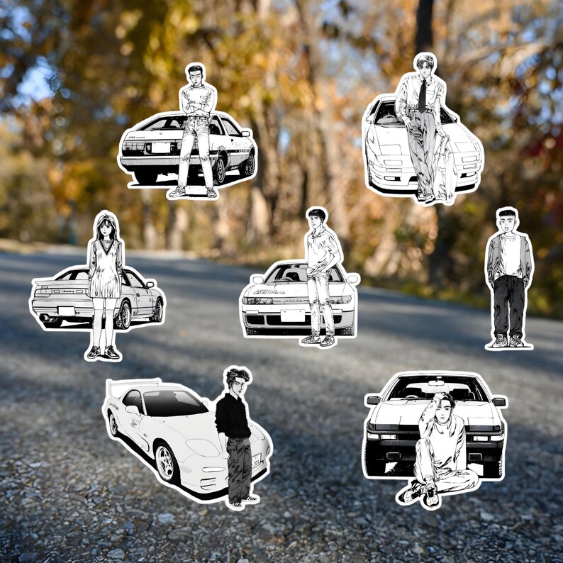 Initial D manga Sticker Pack of 7. - Etsy
