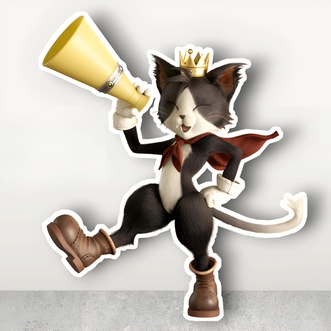 Final Fantasy 7 Sticker : Cait Sith, Cute Cat Vinyl Decal *pack of 2 ...