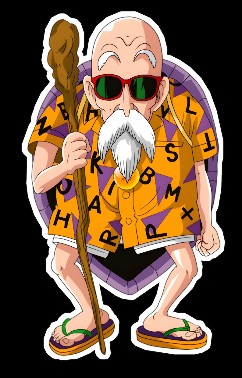 Dragon Ball Z Sticker : Master Roshi *pack of 3. - Etsy