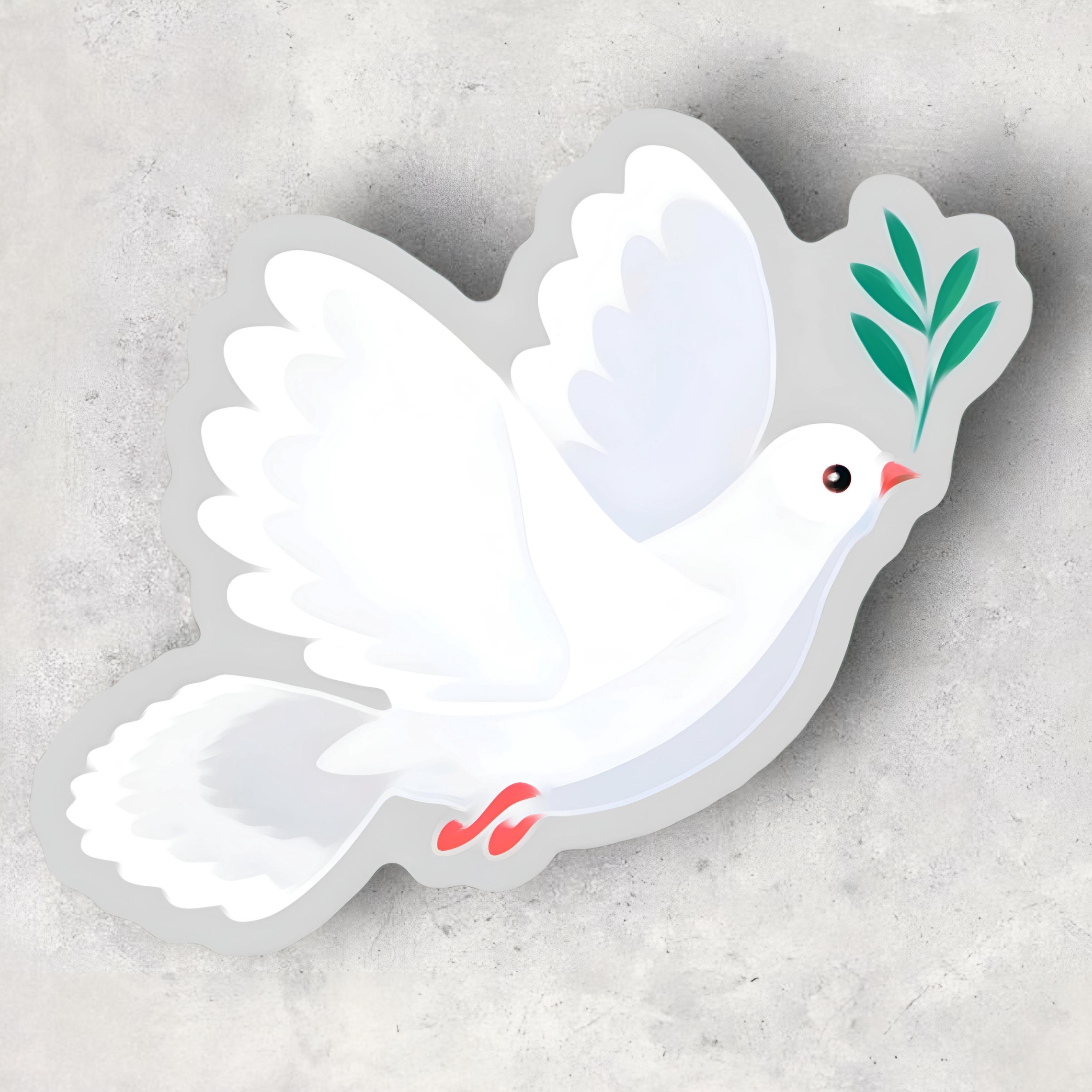 The Holy Spirit White Dove Vinyl Sticker Car Bumper Laptop Water Bottle ...