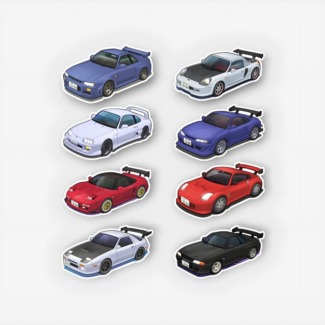Initial D Stickers (5th. Stage) Waterproof Vinyl Decals *pack of 8. - Etsy