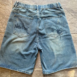 Unisex Y2K Spider Print Graphic Loose Jorts Jorts, Summer Jorts, Trendy ...