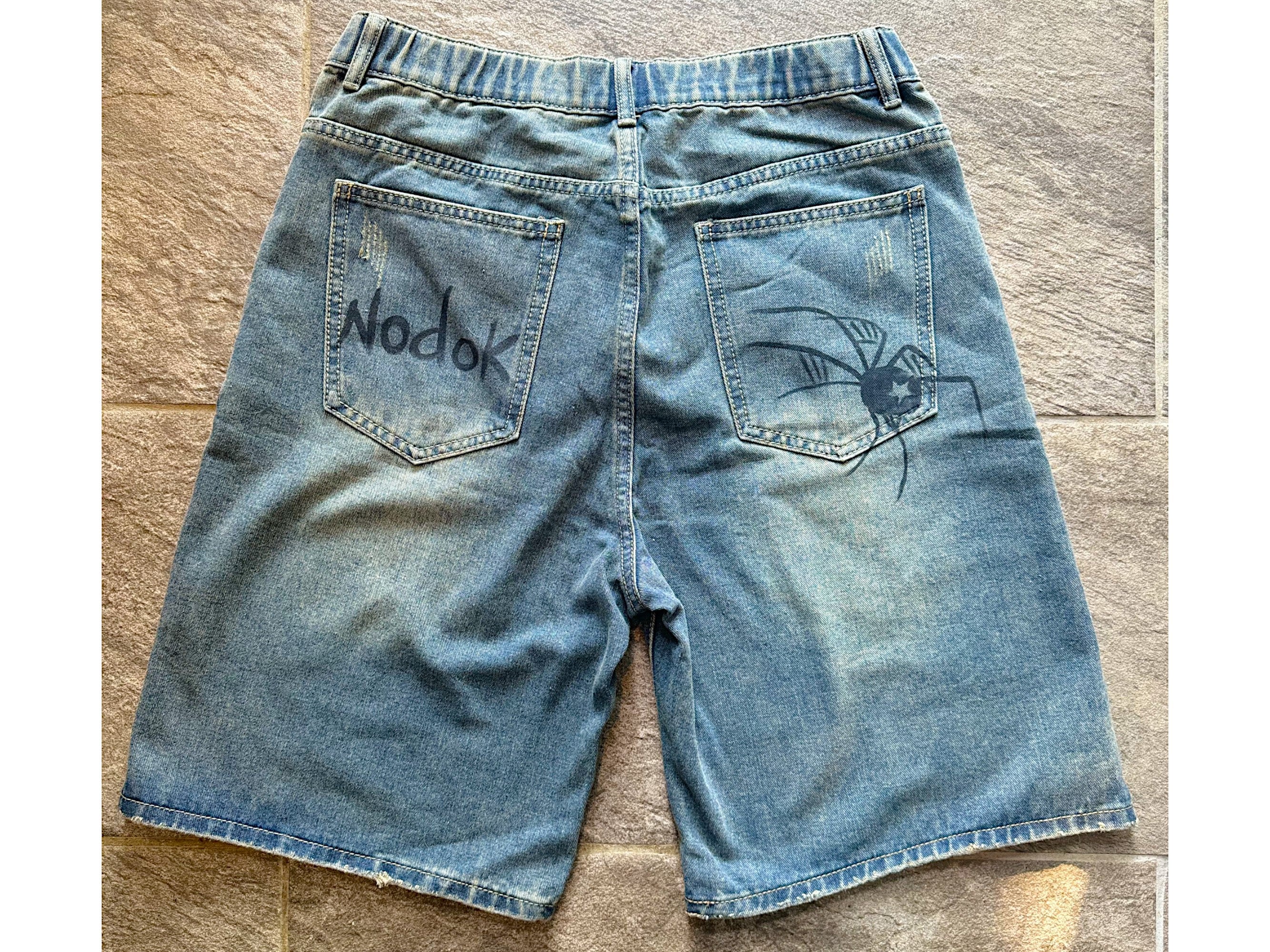 Unisex Y2K Spider Print Graphic Loose Jorts Jorts, Summer Jorts, Trendy ...