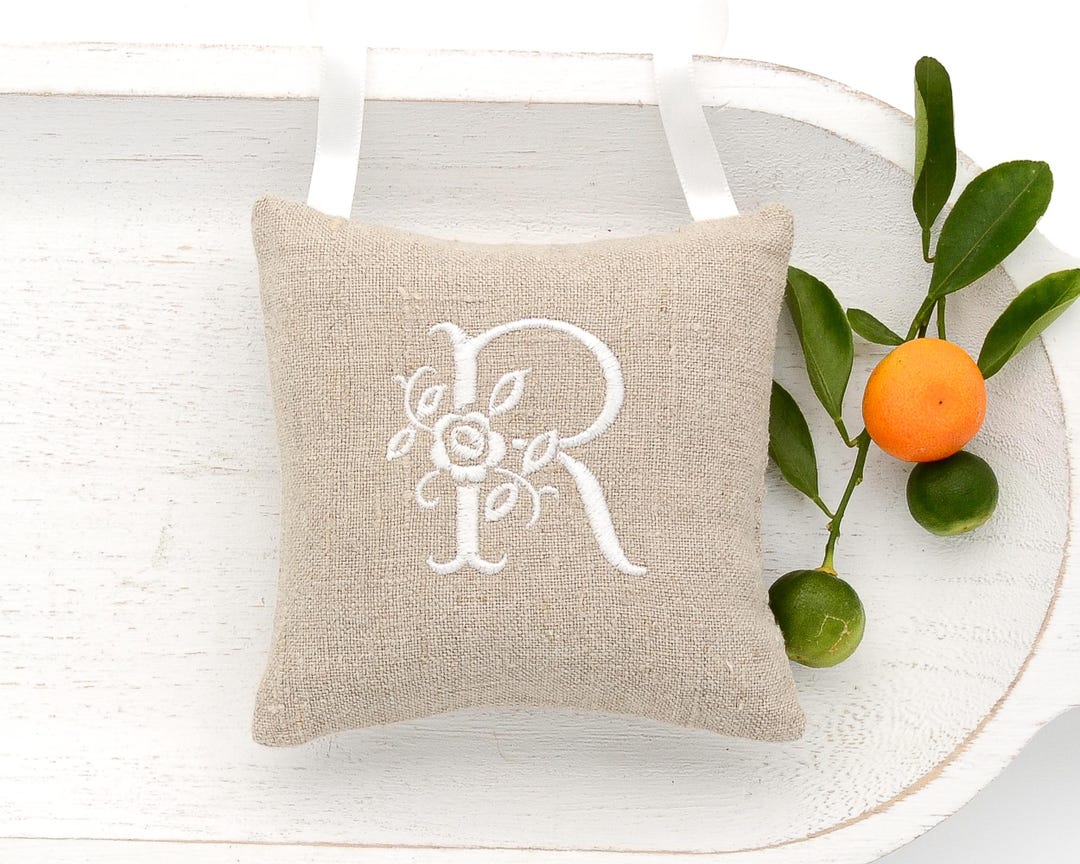 White Monogram Vintage Linen Sachet – Personal Gift for Her/them/friend ...