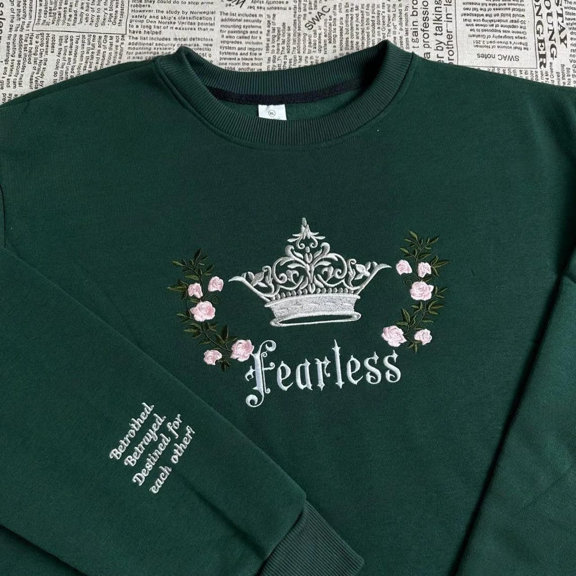 Fearless Book Embroidered Sweatshirt, Powerless Series Shirt, Kai and Paedyn Merch, Fearless ...