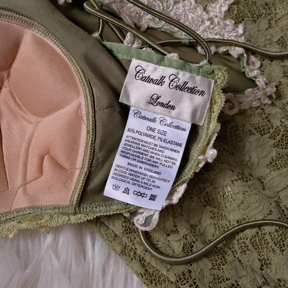 Catwalk Collection London Vintage English Designer Corset Dress Moss ...