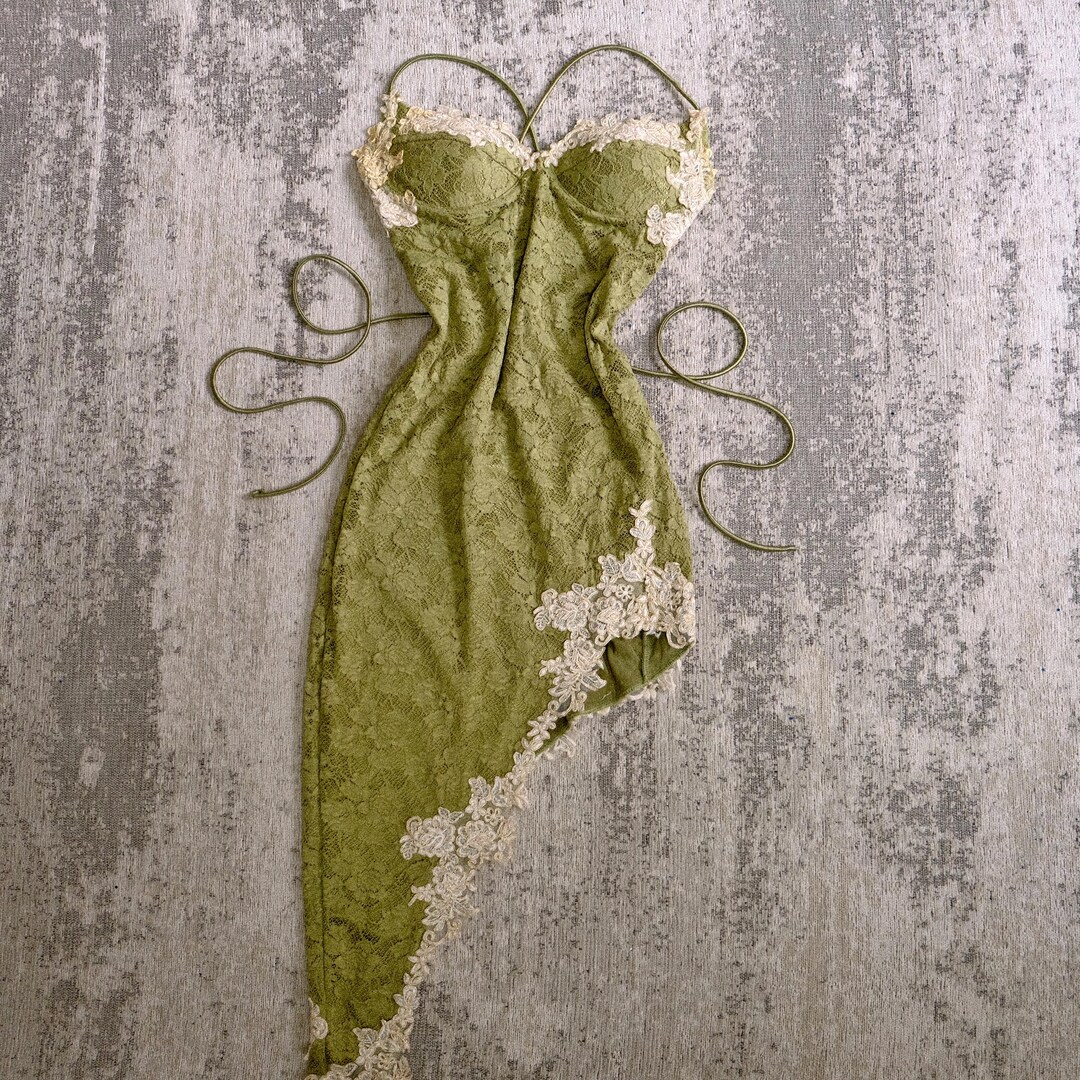 Catwalk Collection London Vintage English Designer Corset Dress Moss ...