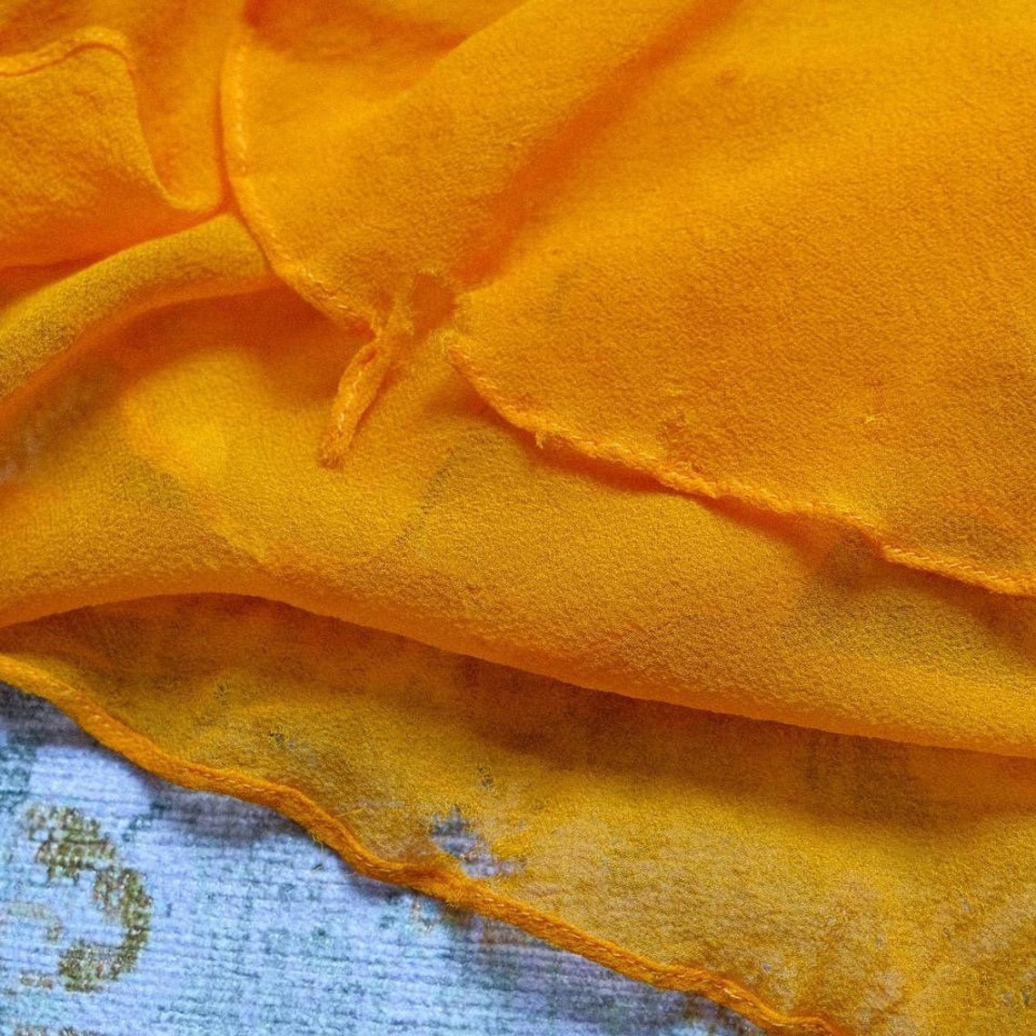 Citrus Colored Orange Embellished Flutter Dress - Etsy