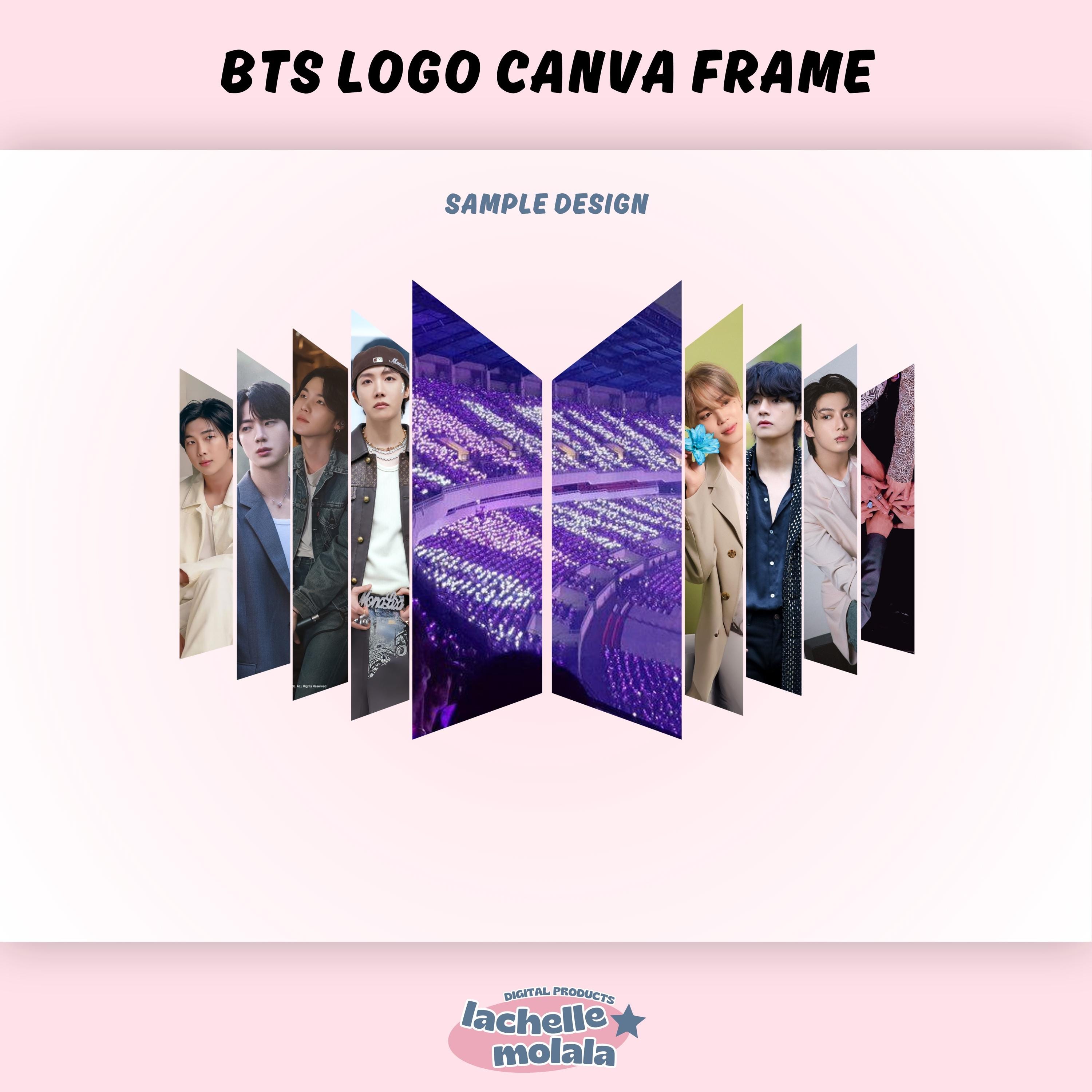 Editable BTS Logo Canva Frame – Digital Download - Etsy