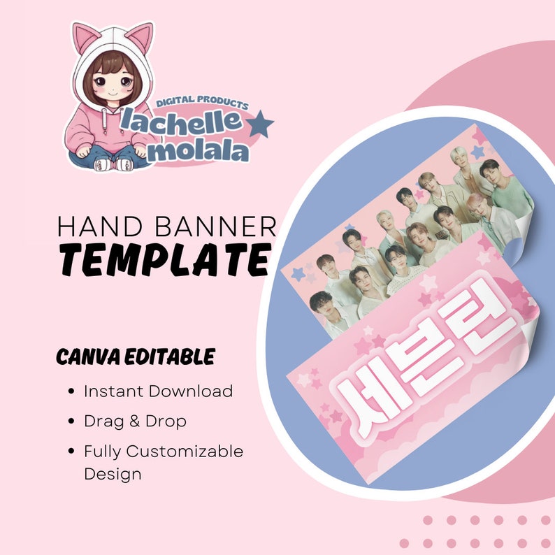 Editable Hand Banner Template | Canva Template | Instant Download ...