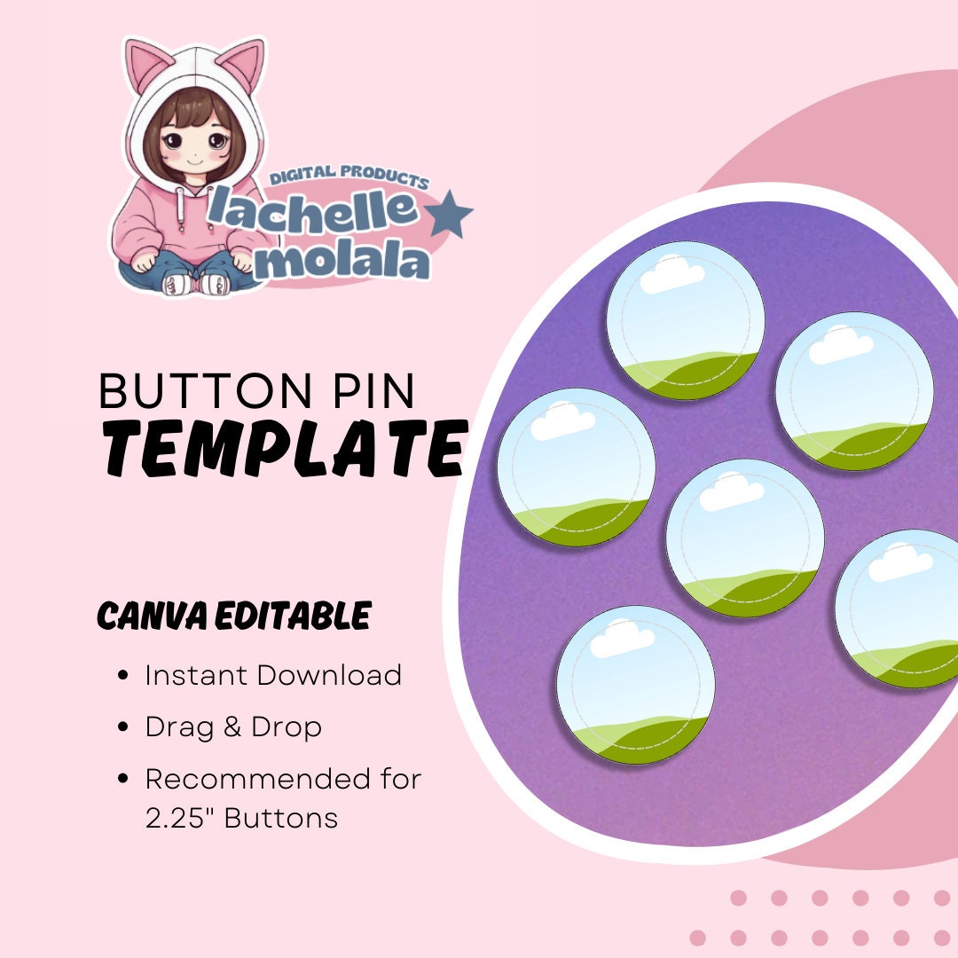 Button Pin Canva Template 2.25 Pins - Etsy