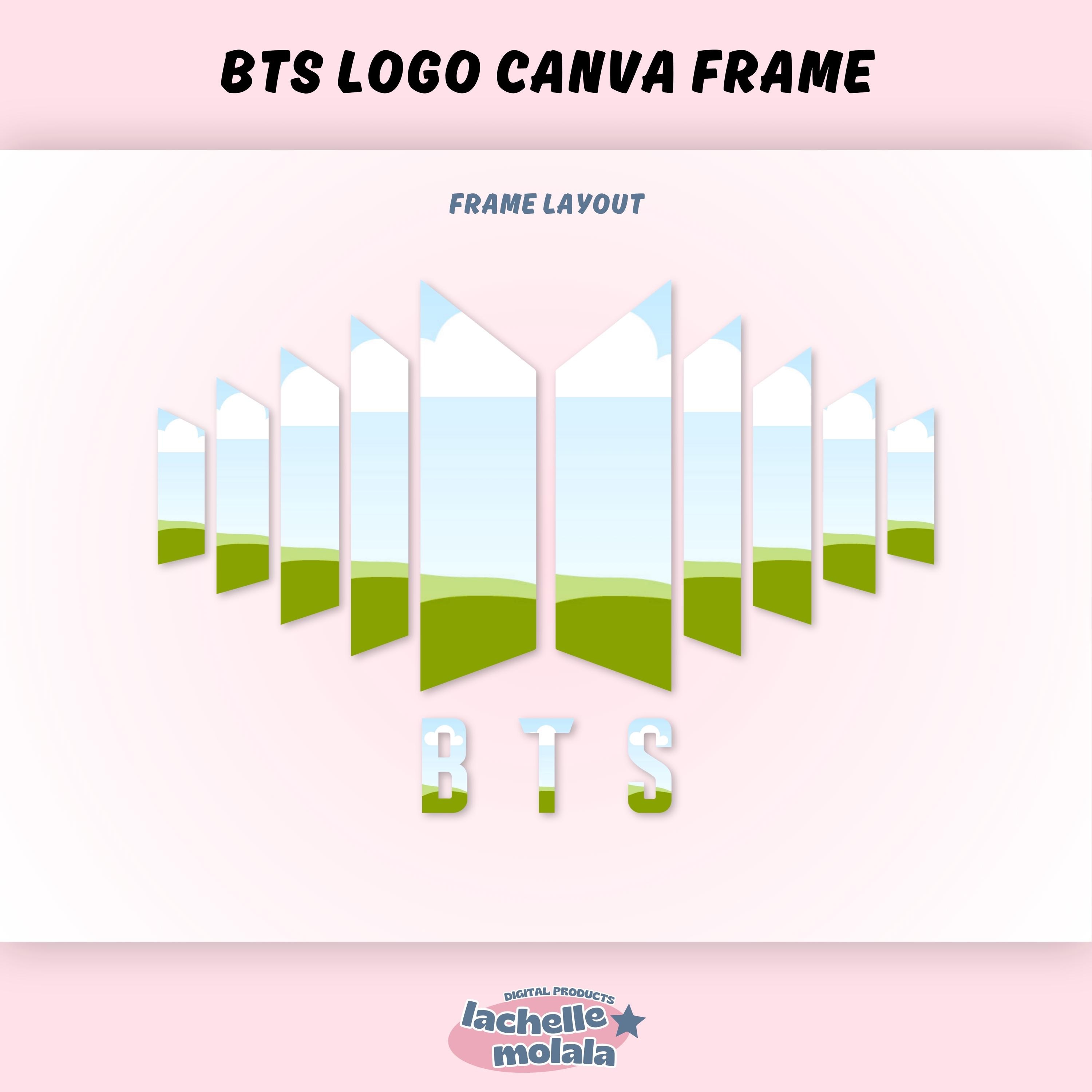 Editable BTS Logo Canva Frame – Digital Download - Etsy