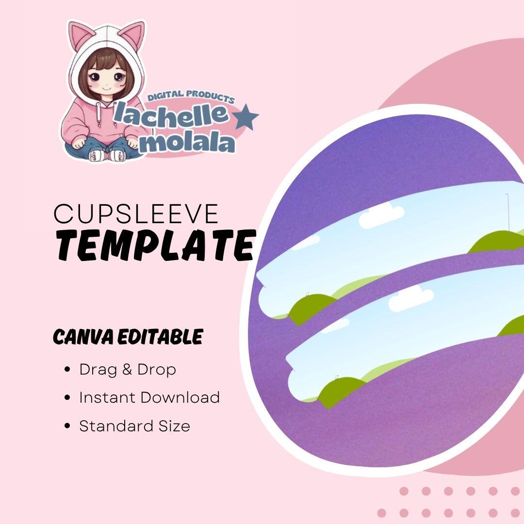 Plantilla editable de funda para taza: descarga instantánea de Canva ...