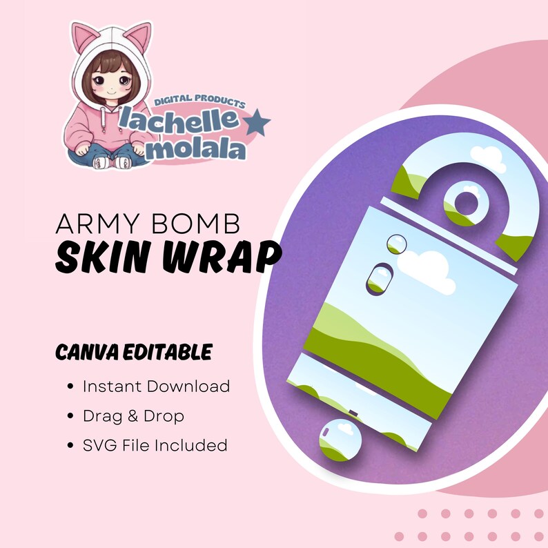 ARMY Bomb MOTS SE Skin Wrap Canva Template - Etsy