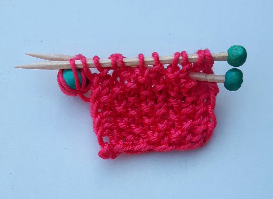 Knitting Brooch Pin With Miniature Knitting Bamboo Needles and a Yarn ...