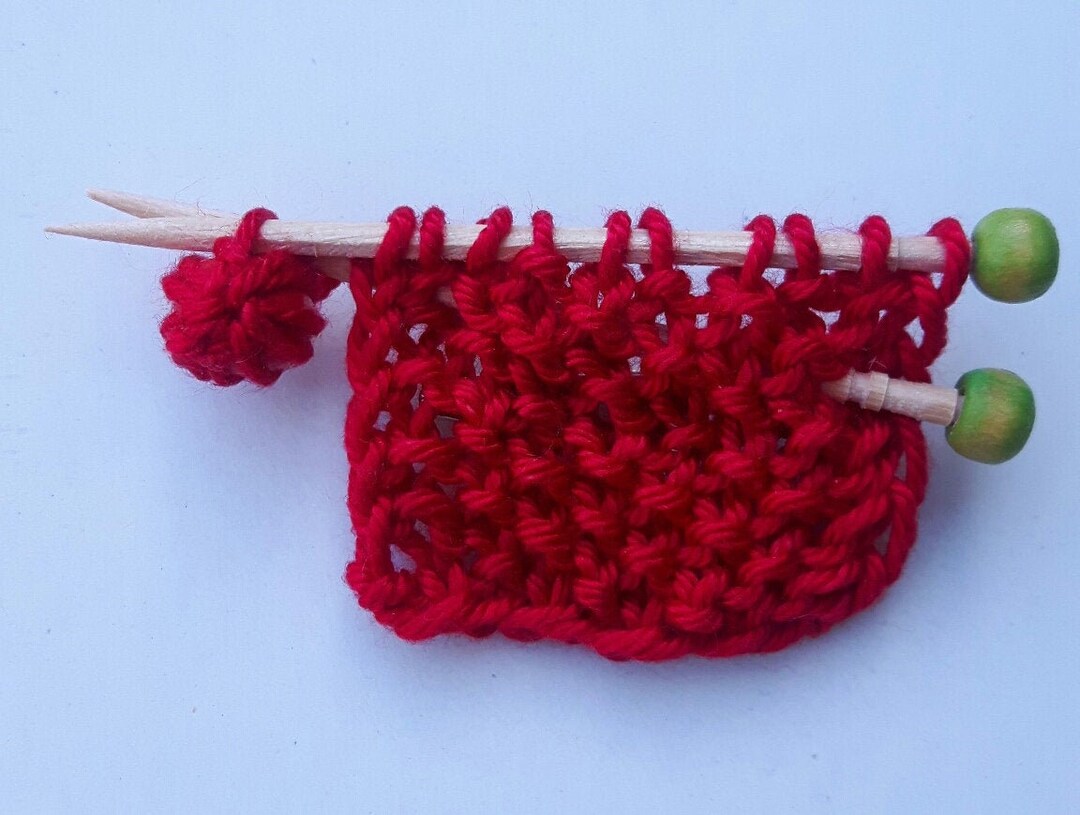 Knitting Brooch Pin With Miniature Knitting Bamboo Needles and a Yarn ...