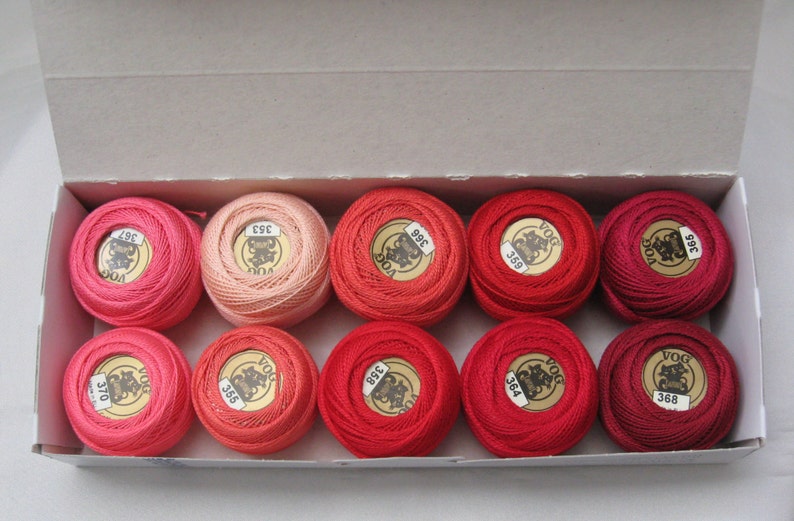 Vog© Perle Cotton Size 8 Embroidery Threads Set of 10 Balls - Etsy