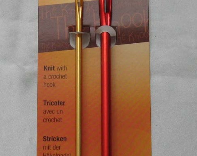 NEW "pony" the Knook-kit Crochet Hooks 6mm+4mm Hole for Cord Aluminium ...