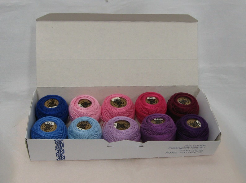 Vog© Perle Cotton Size 8 Embroidery Threads - Set of 10 Balls (10gr ...