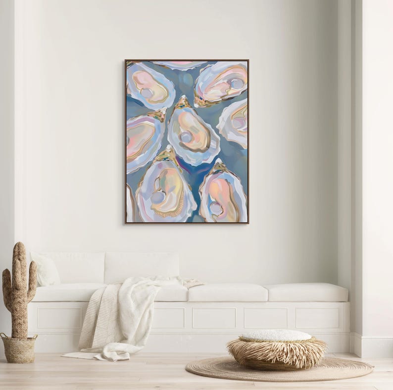 Oyster Painting | Oyster Print | Oyster Shell Art Print - Elegant ...