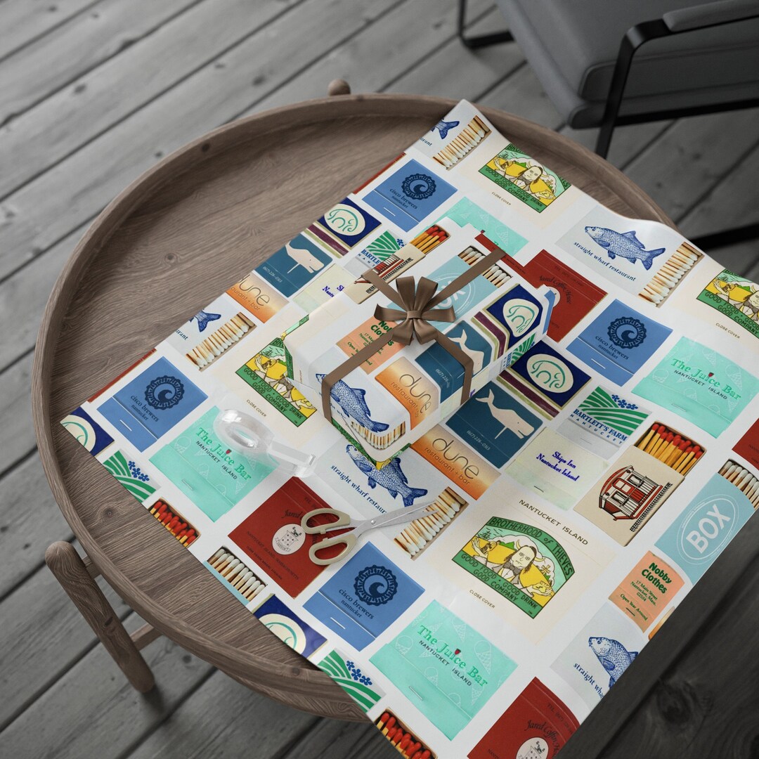 Nantucket Matchbook Series Wrapping Paper - Etsy