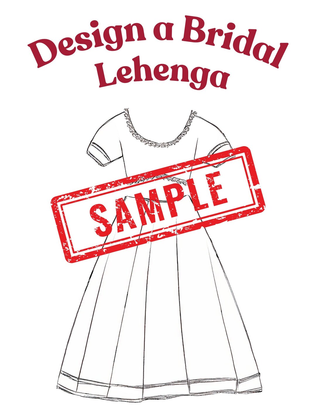 Bridal Shower Game - Template - Design A Lehenga - Etsy