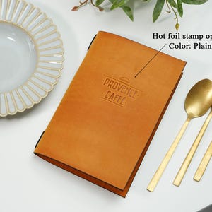 Vintage Leather Restaurant Menu Folder With Embossed Logo - A4 A5 - Etsy