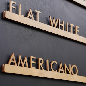 Wooden Wall Menu Board: Changeable Letter Cafe Menu - Etsy