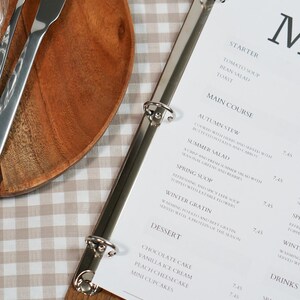 Personalized Wood Menu Cover: Engraved Logo Ring Binder - Restaurant ...