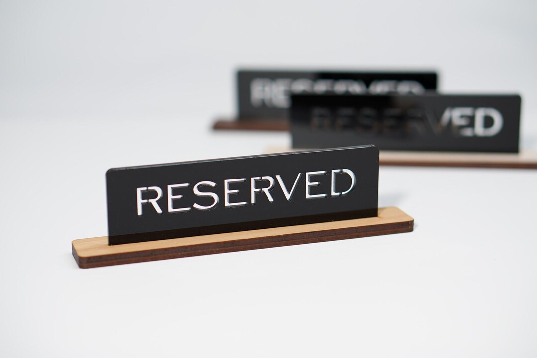 Acrylic Custom Reserved Table Sign, Acrylic Wedding Sign, Wood ...
