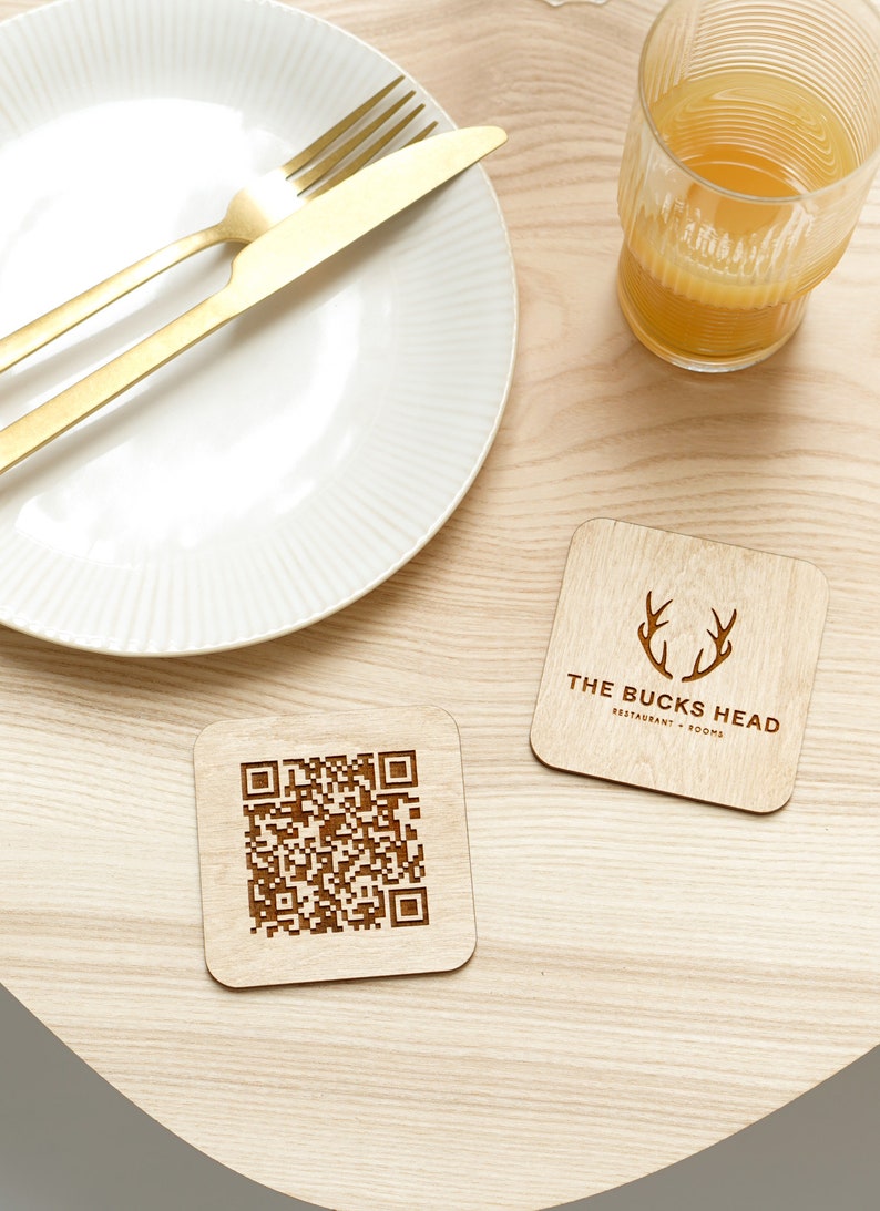 Personalized Wooden QR Code Sign: Restaurant Menu, Scan to View - Etsy