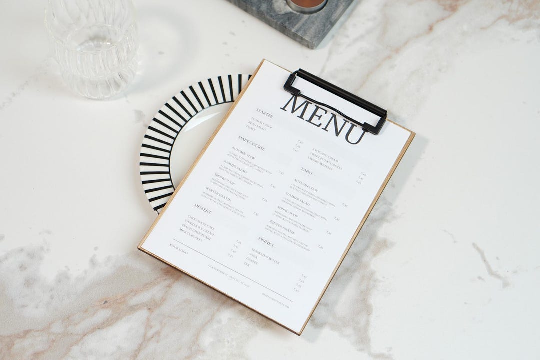Personalized Wood Menu Clipboard: Restaurant Wedding Menu Holder - Etsy