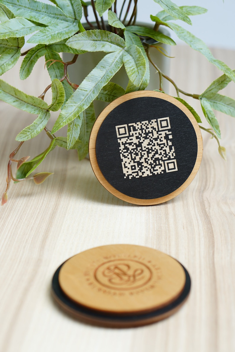 Wooden Menu Sign, QR Code Menu, QR Menu Holder, Scan to View Menu ...