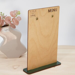 Wood Menu Board Stand, Restaurant Menu Holder, Custom Menu, Wood Menu ...