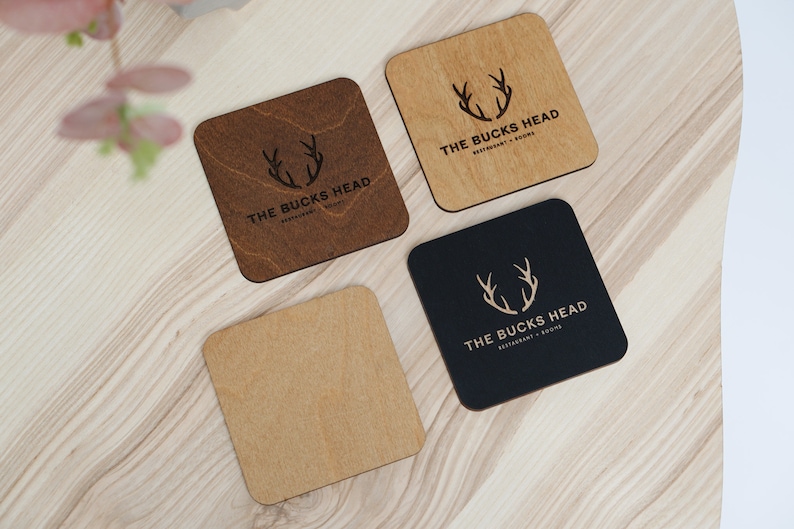 Engraved Wood Coasters Set, Personalized Drink Coasters - Etsy UK