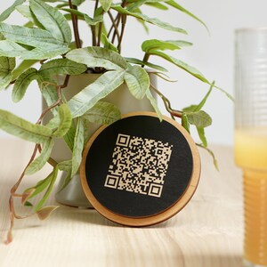 Wooden Menu Sign, QR Code Menu, QR Menu Holder, Scan to View Menu ...