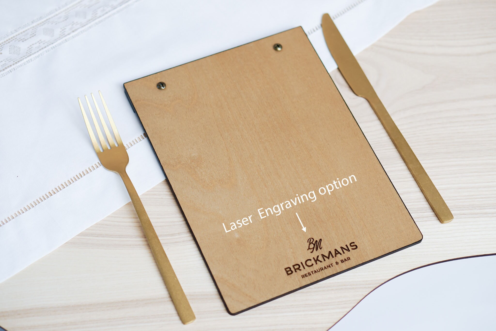 Wood Menu Clipboard: Restaurant Menu Holder, Personalized Logo - Etsy ...